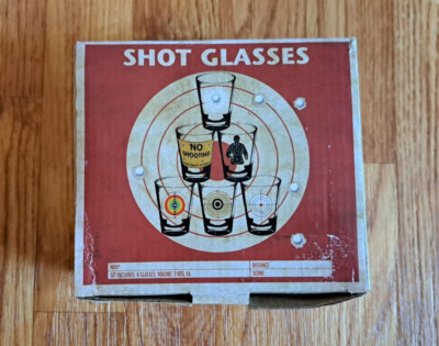 shot 2 oz. glasses ~~target shooting ~~ drink novelty for rifle archery ...