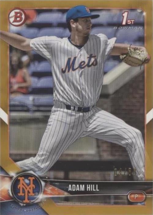2018 Bowman Draft - Adam Hill #BD-154 Gold /50 (RC) for sale online | eBay
