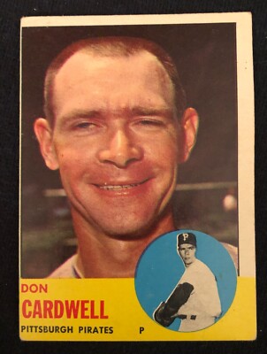 1963 Topps Baseball Card Don Cardwell #575 BV $15 EXMT Range O/C CF ...