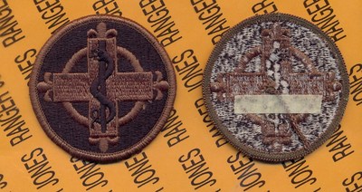 US Army 338th Medical Brigade OD Green & Black BDU uniform patch m/e | eBay