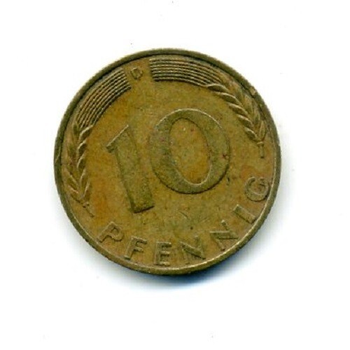 Vintage 1970-D Germany 10 Pfennig Coin World Money | eBay