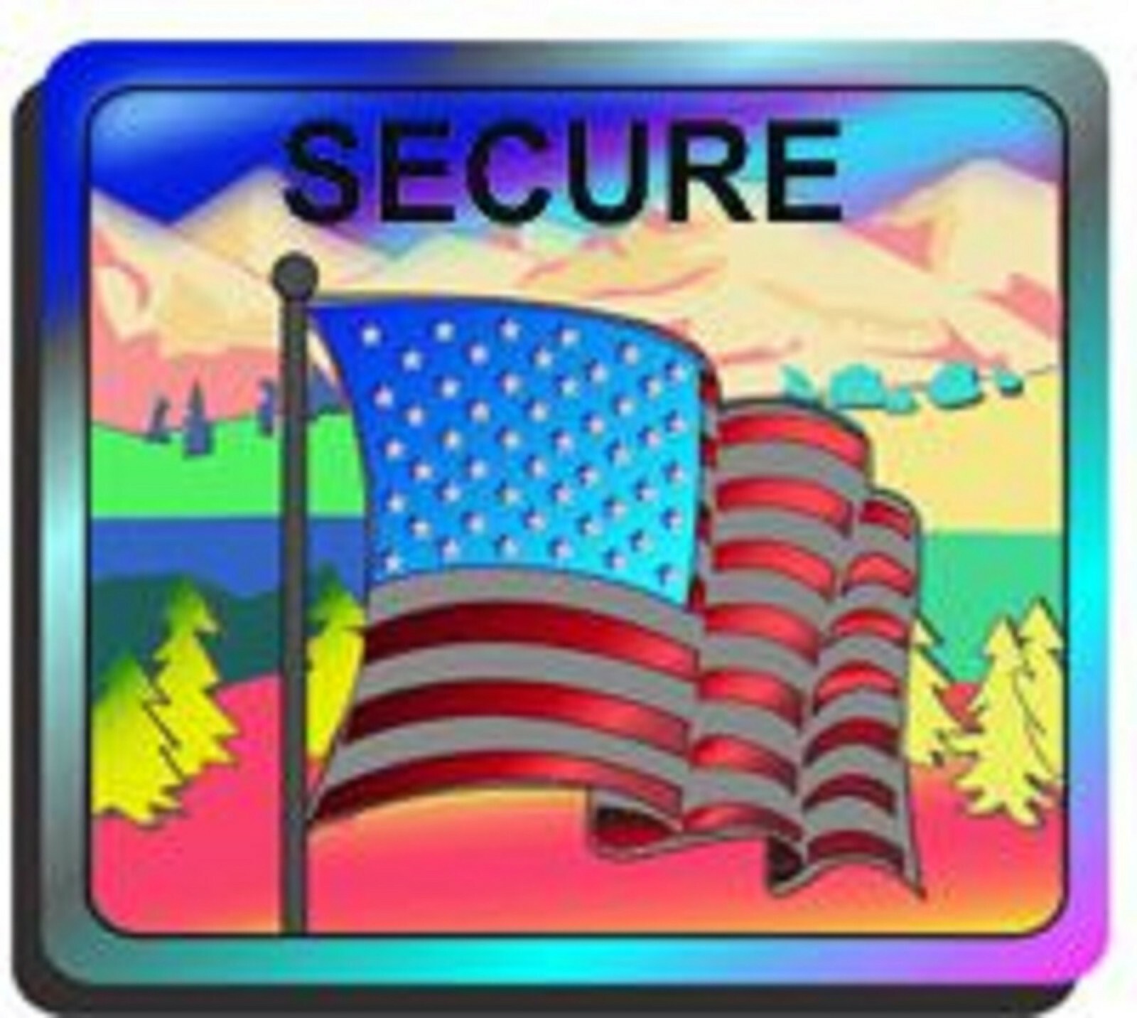 100 to 1000 Secure US Flag Hologram Labels Tamper Evident Product ...