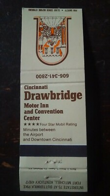 Vintage Cincinnati Drawbridge Motor Inn, Fort Mitchell, KY Matchbook | eBay