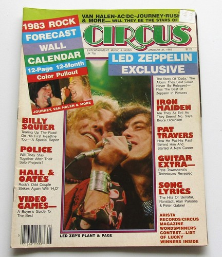 CIRCUS MAGAZINE 1983 LED ZEPPELIN EXCLUSIVE | eBay