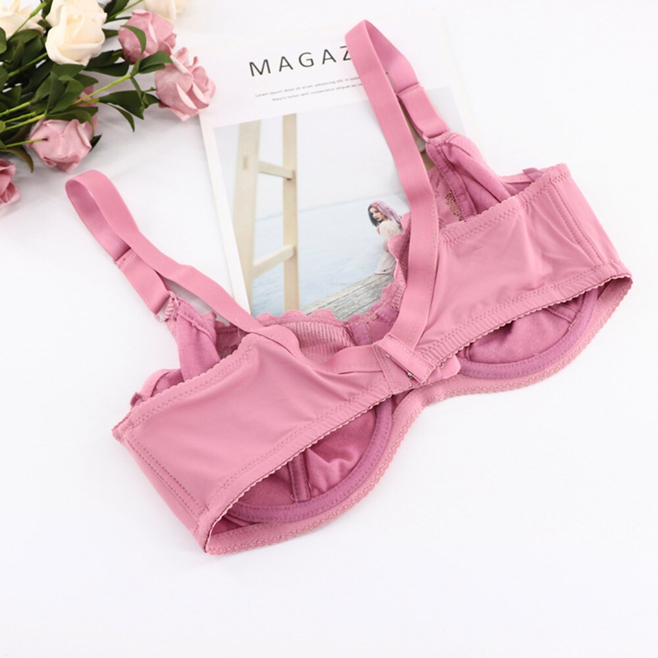 Plus Size for Men Bra Full Cup Bras Sexy Lingerie Lace Sheer Brassiere ...