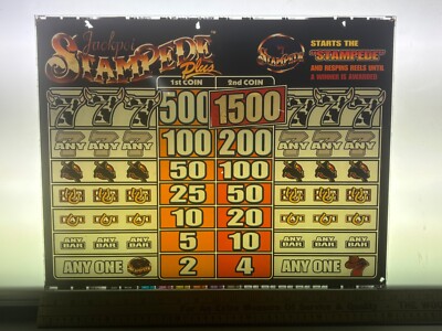 Vintage Stampede Williams 1994 Payout Slot Machine Glass | eBay