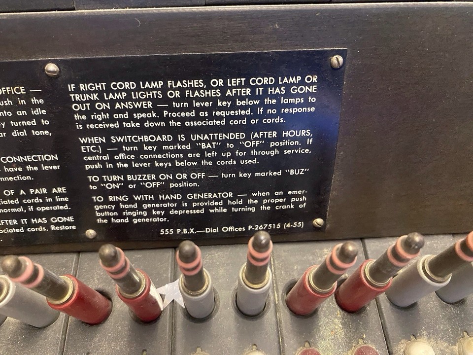 Bell System Telephone Operator Switchboard | eBay