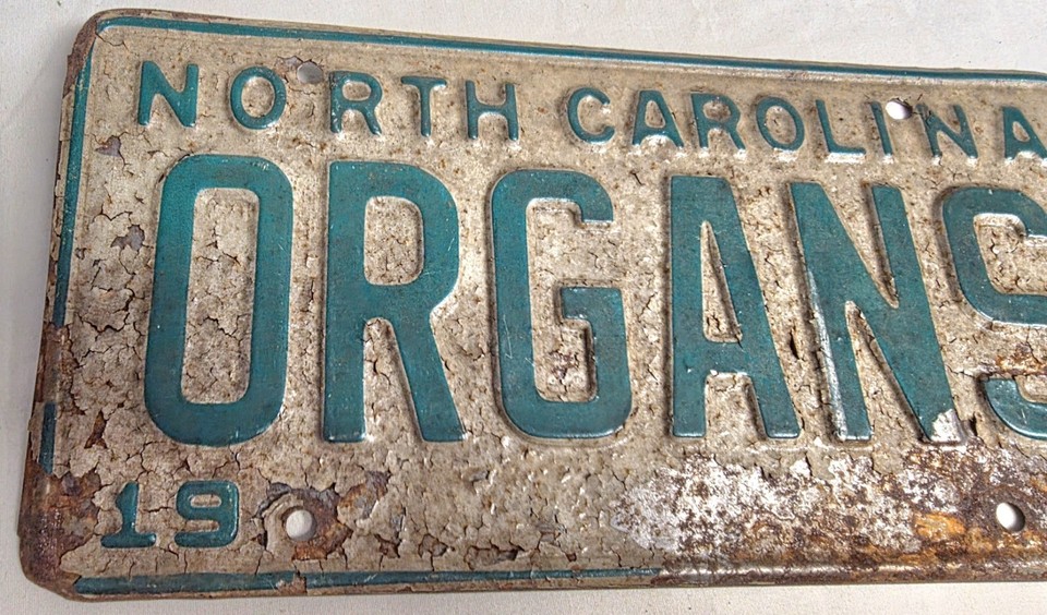 1969 ORGANS North Carolina Vanity License Plate Hearse | eBay