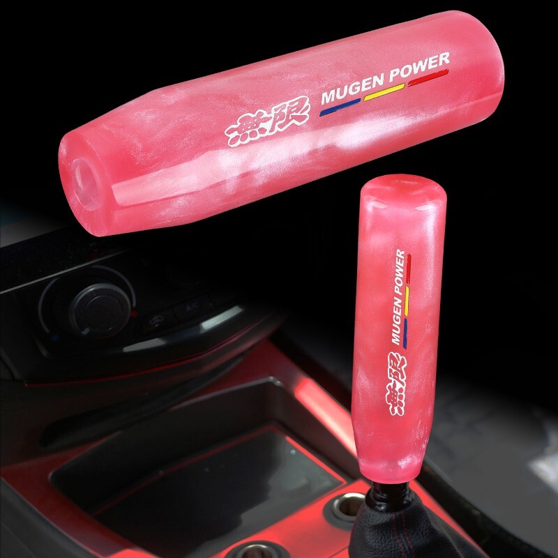 MUGEN Pearl Red Long Stick Manual Car Racing Gear Shift Knob Shifter ...