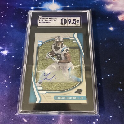 Terrace Marshall Jr. 2021 Panini Absolute Rookie RC Auto Autograph SGC ...