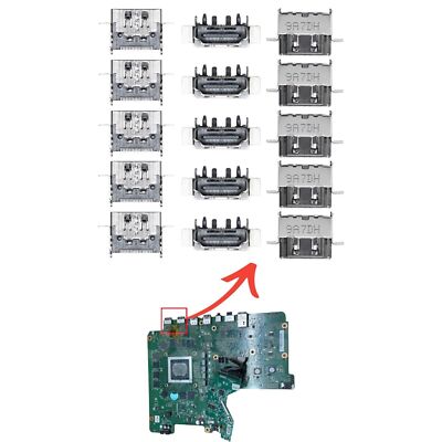 5 x Original Microsoft Xbox ONE X 1787 HDMI Port Socket Connector ...
