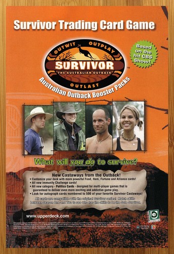 2001 Survivor TV Series Trading Card Game Print Ad/Poster TCG CCG ...