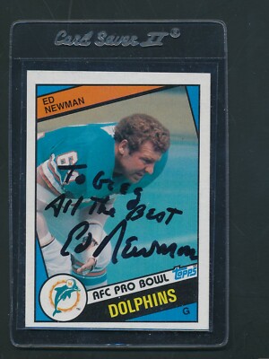 1984 Topps #126 Ed Newman Dolphins Signed Auto *B3013 | eBay