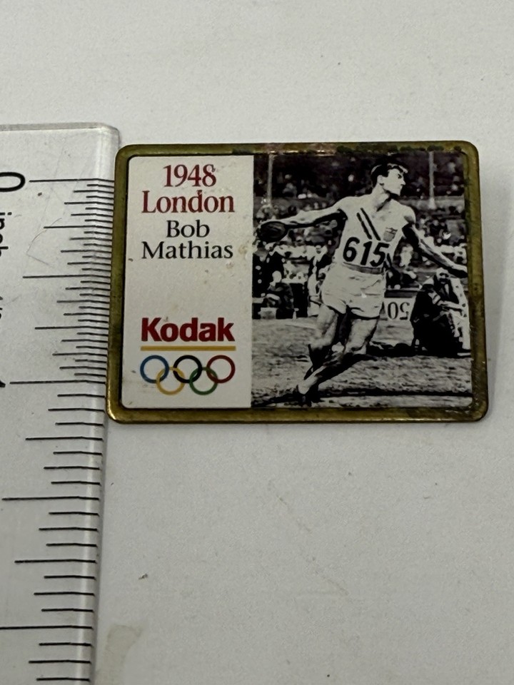1995 KODAK BOB MATHIAS 1948 LONDON OLYMPICS PIN - VINTAGE OLYMPIC ...
