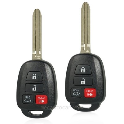 2 For Toyota RAV4 Remote Car Key Fob 2013 2014 2015 2016 2017 2018 GQ4 ...