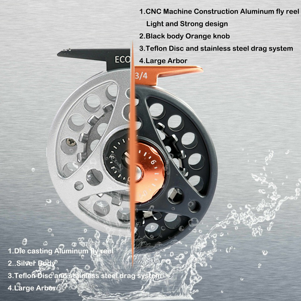 Maxcatch ECO Fly Reel 2/3 3/4 5/6 7/8WT Aluminum Large Arbor Fly ...