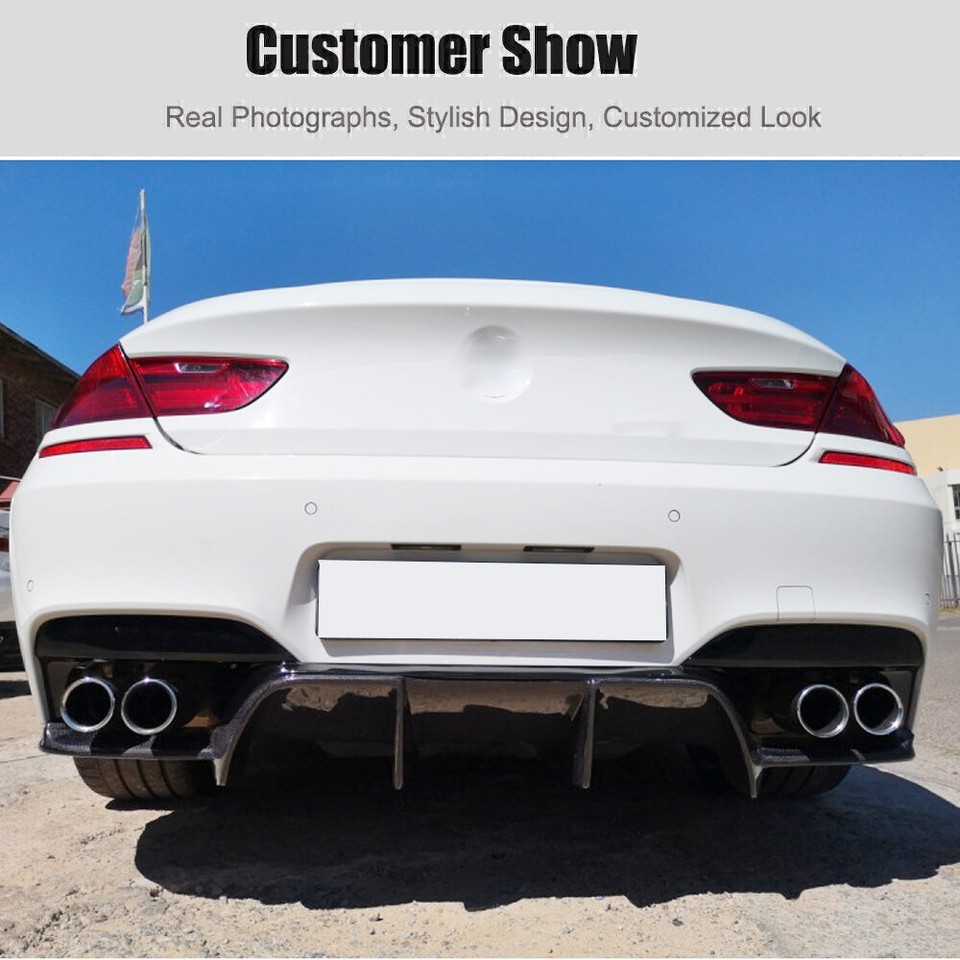 Fit For BMW F06 F12 F13 M6 2013-2018 Real Carbon Fiber Rear Bumper ...