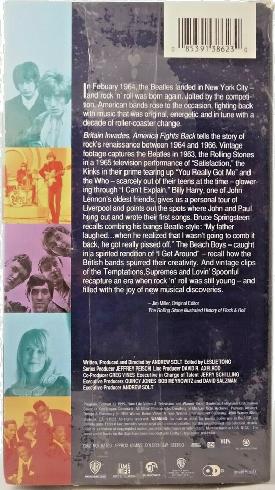 "The History of Rock n Roll Britain Invades America Fights Back" #3 VHS ...