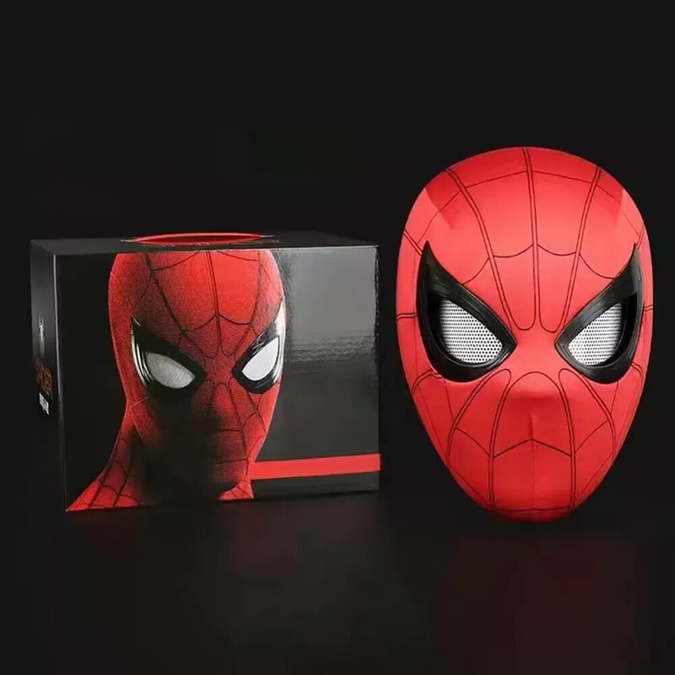 Spiderman Mask with Ring Remote Control Eye Closing Blinking Eyes ...