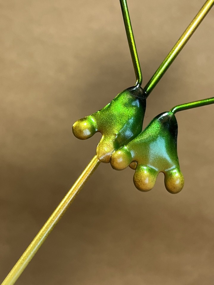 Mr. Wiggles Metal Frog Flower Garden Pick Frog Dragonfly Garden Frog ...