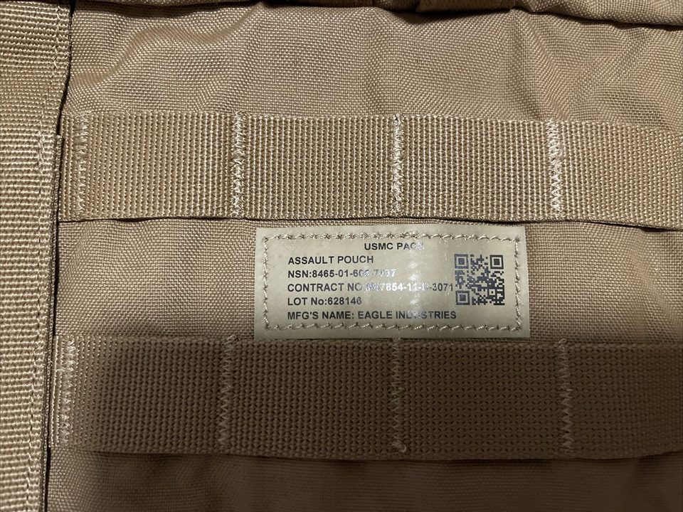 New Eagle/ Propper Ind. USMC FILBE Assault Pouch Coyote Brown MOLLE CIF ...