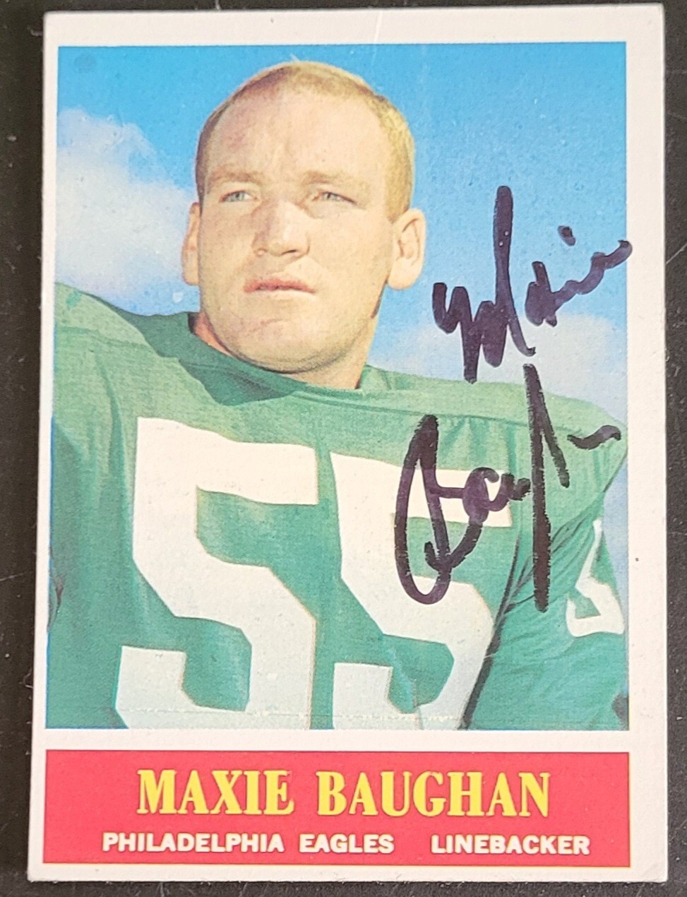 Maxie Baughan Autographed 1964 Philadelphia Card Football D.20 | eBay