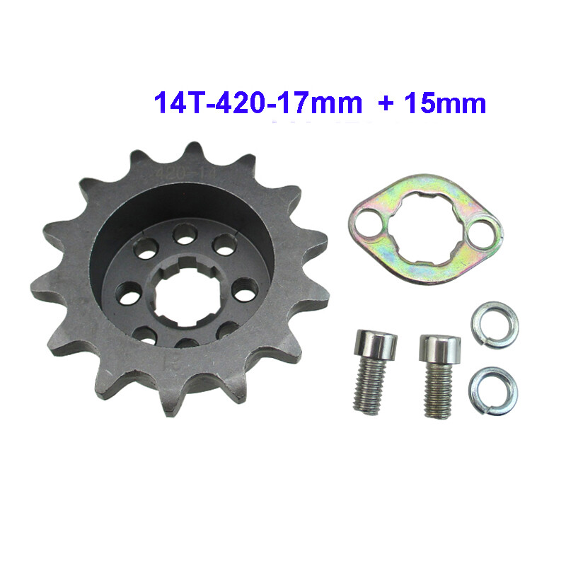 Offset Front Sprocket +7mm 420-14T For ZS190 Daytona Anima 190cc 212cc ...