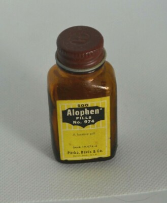 Vintage Alophen Pills Laxative Bottle | eBay