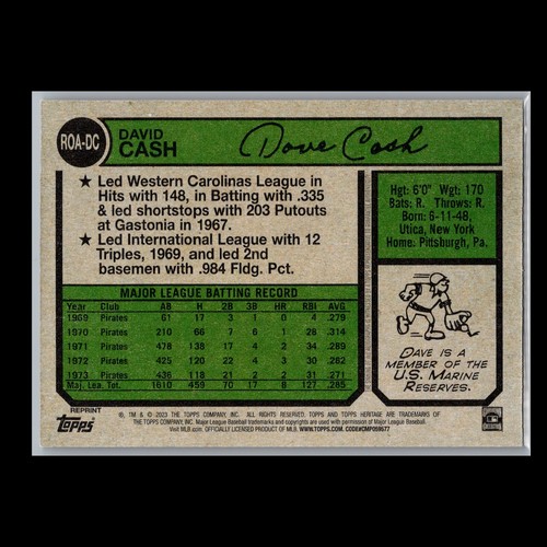 2023 Topps Heritage - #ROA-DC Dave Cash Real One Auto - Philadelphia ...