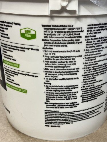 Congoleum (ivory) DuraCeramic Premixed Dura Grout 1 Gallon Dg-39 for ...