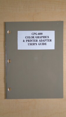 CPG-400 Color/Graphics & Printer Adapter User's Guide 8F B4 | eBay