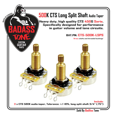 CTS Push/pull Pot Solderless POT CTS SET 500K Volume TONE 3-way Switch ...