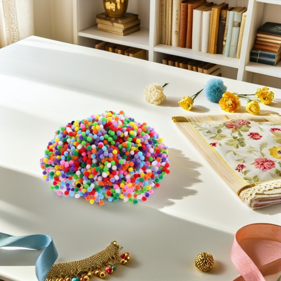 2000pcs Pompom Balls: Mini Pompoms - Crafting Pom Poms Fuzzy Puff Balls ...