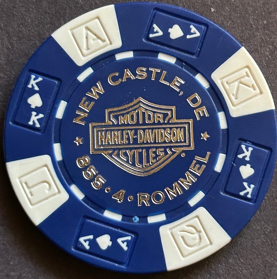 Harley Davidson A/K/Q/J Poker Chip Rommel HD in New Castle, Delaware ...