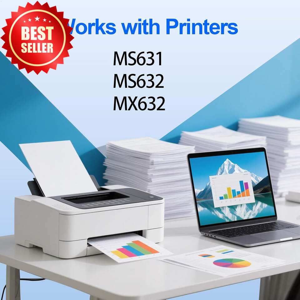 66S1X00 Extra High Yield Black Toner Cartridge for Lexmark MS631 MS632 ...