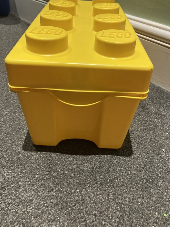 Lego 8 Stud Empty Storage Box Yellow Brick Stackable | eBay UK