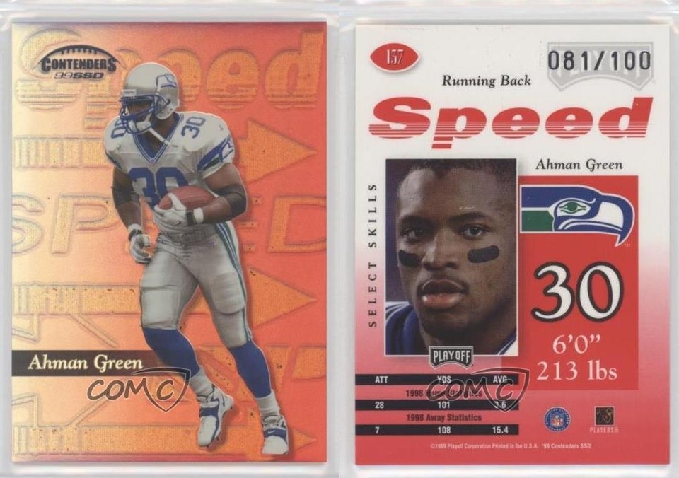 1999 Playoff Contenders SSD Speed Red 81/100 Ahman Green #137 0b2 | eBay UK