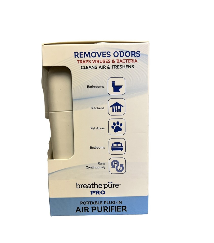 New Breathe Pure Pro HEPA Air Purifier Portable UV-C Technology ...