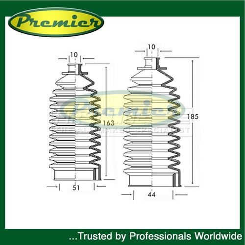 Premier Front Steering Rack Boot Set Fits Volvo 940 240 740 960 760 S90 ...