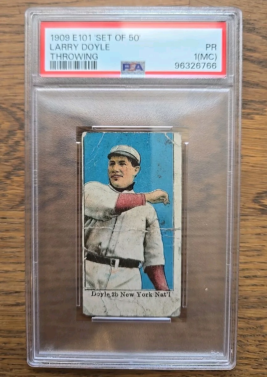 1909 E101 'Set Of 50' Larry Doyle Throwing PSA 1 | eBay
