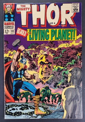 The Mighty Thor #133 1st Full Appearance Ego Living Planet Marvel ...