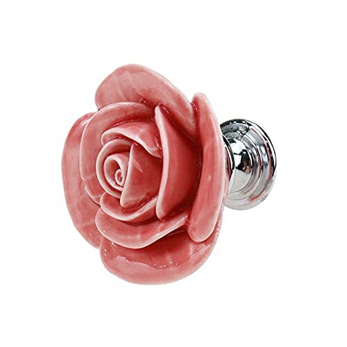 Savagrow 4pcs Pink Rose Flower Ceramic Knobs Cabinet Drawer Door Pull Handles... | eBay