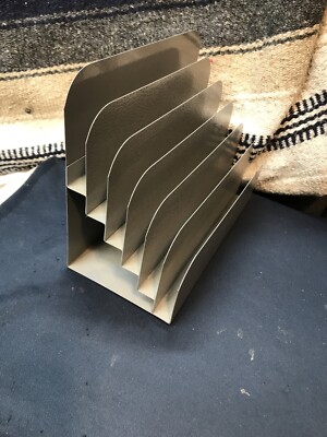 Buddy Products, Slanted Vertical Organizer 6 Section GrayMetal, File ...