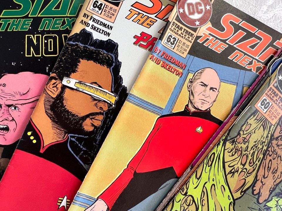 VTG Star Trek Next Gen DC Comic Book Lot 1993 1994 Riker Picard Geordi ...