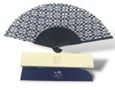 COACH Fans Folding Fan Sensu Japan w/ Box & Case - New | eBay
