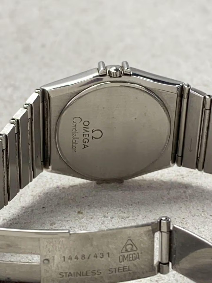 Omega Constellation Day Date Silver Quartz Mens Watch Authentic Working ...