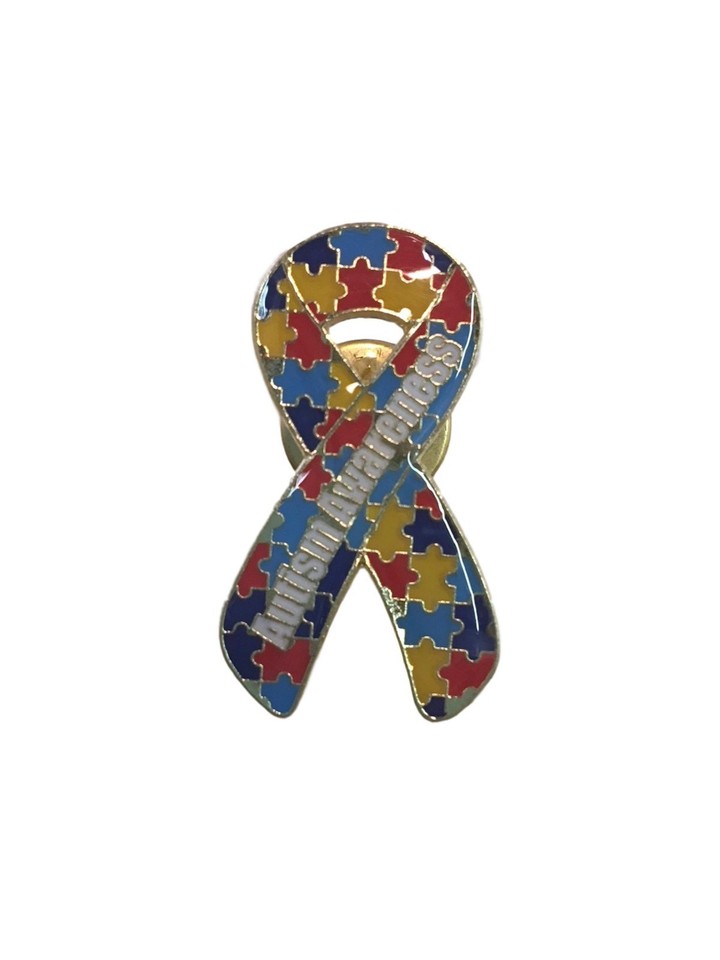 AUTISM AWARENESS LAPEL PINS Gifts Puzzle Pieces Ribbons Prizes ASD ...