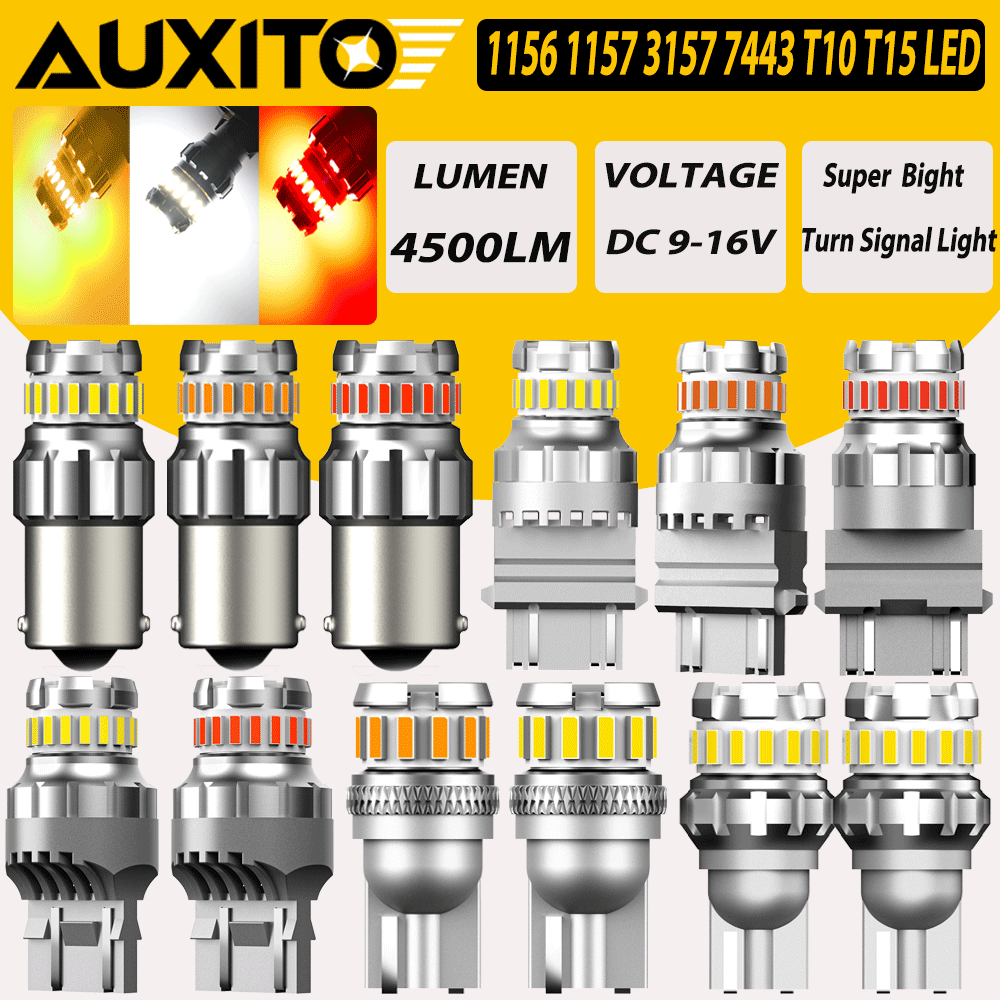 AUXITO 1157 3157 7443 LED Turn Signal Light Bulbs CANBUS Anti Hyper Flash Amber | eBay
