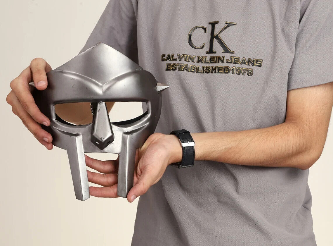 Mf Doom Face Mask Steel Mad Villain Halloween Costume Gifts for Him ...