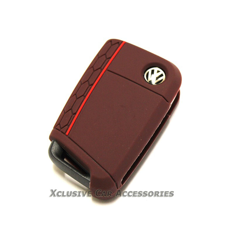 Key Cover For VW Seat Skoda 3 Button Flip Key Fob Case Hull Silicone ...